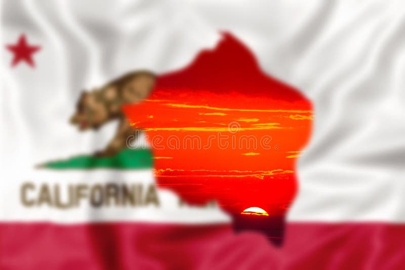 California map on fire stock photo. Image of california - 132665690
