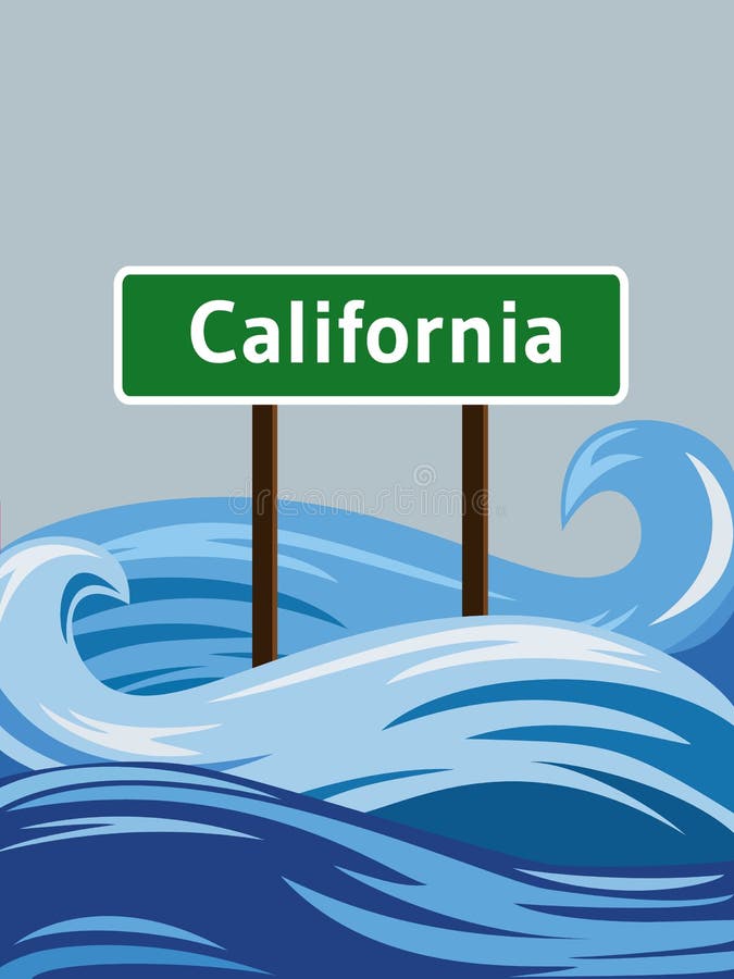 California flood stock vector. Illustration of floating - 69174286