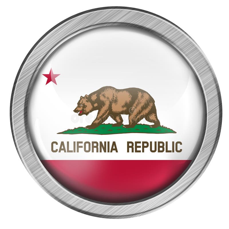 Flag California Button Stock Illustrations – 250 Flag California Button ...
