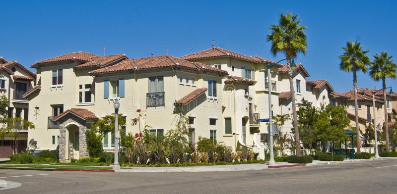 New Modern Home Community in Southern California Stock Photo - Image of ...