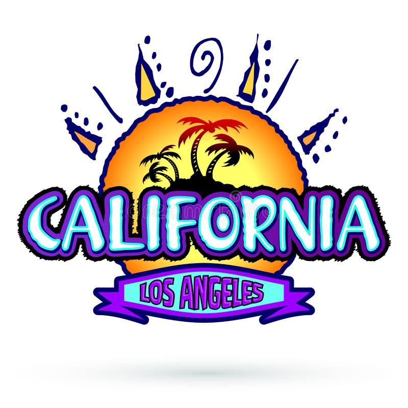 California - Los Angeles - Vector Badge - Emblem Stock Vector ...