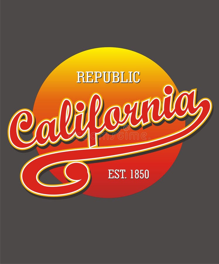 California Love T-shirt Application Stock Vector - Illustration of ...