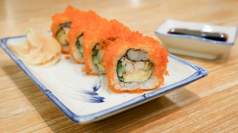 California Maki , Japanese Rolls or Rice Rolls Stock Image - Image of ...