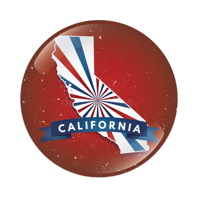 California Map Button. Vector Illustration Decorative Design Stock ...