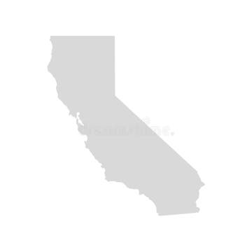 California Map Shape Illustration Icon. Vector California Map Satate ...