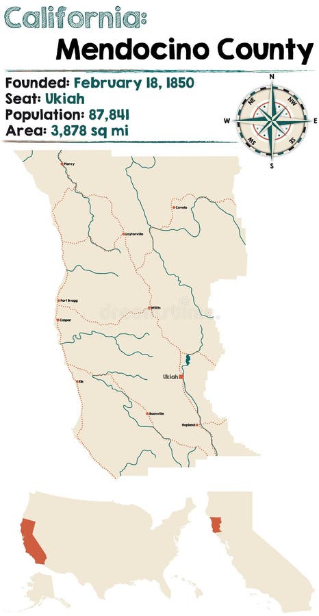 California - Contra Costa County Map Stock Vector - Illustration of ...