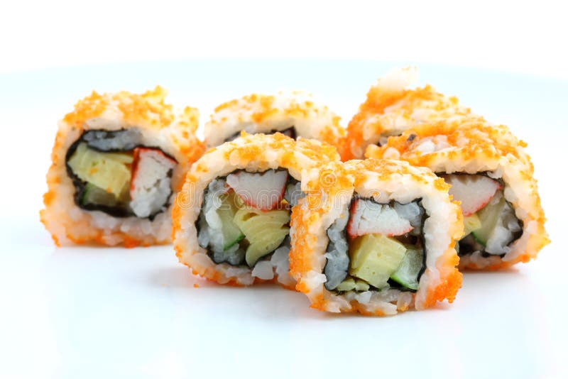 Suszi zdjęcie stock. Obraz złożonej z talerz, dink, avocados - 10278552