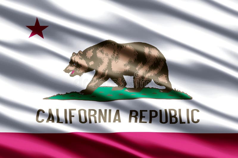 California Realistic Flag Illustration. Stock Illustration ...