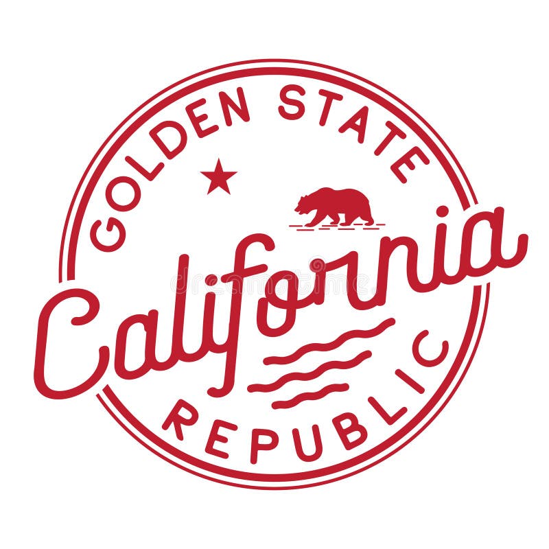California Logo. Golden State Republic. Vector and Illustration. Stock ...