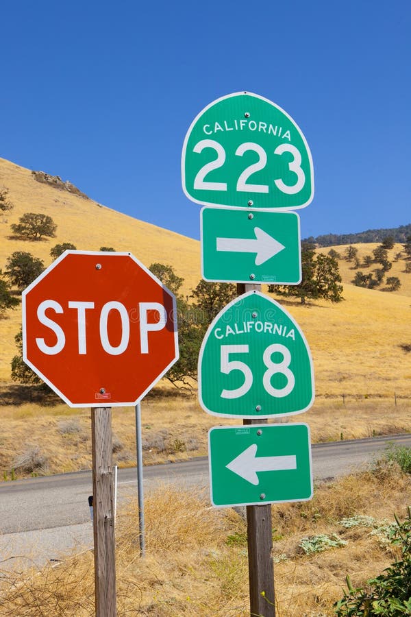 California Road Signs stock photo. Image of clear, mountain - 20404874