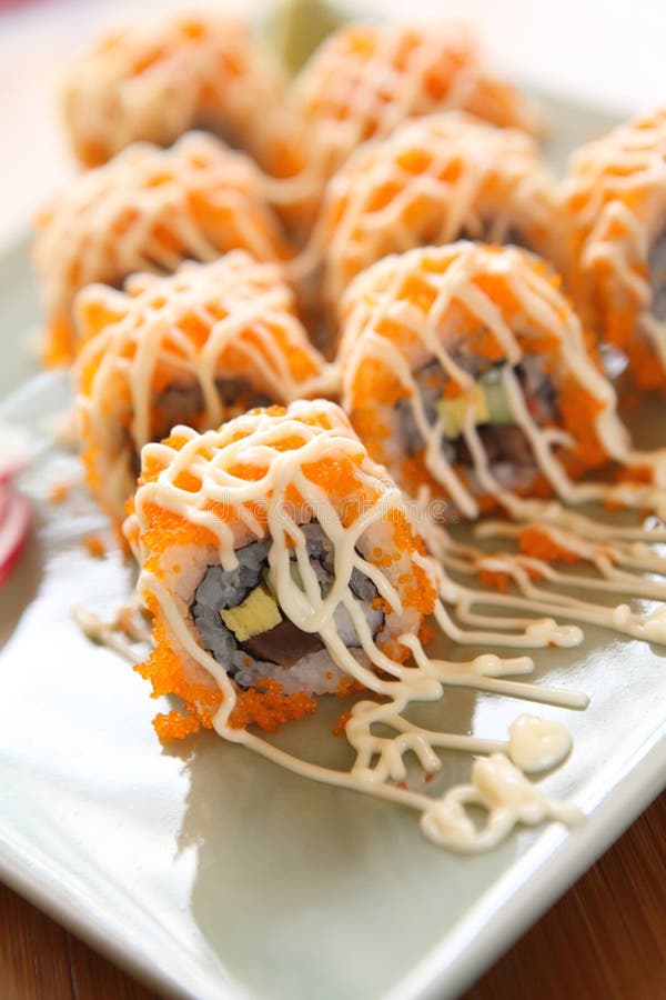 California roll stock photo. Image of fish, delicacy - 141558734