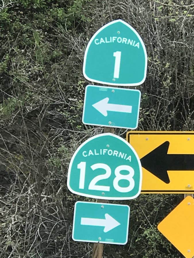 California route one sign stock photo. Image of road - 121424812