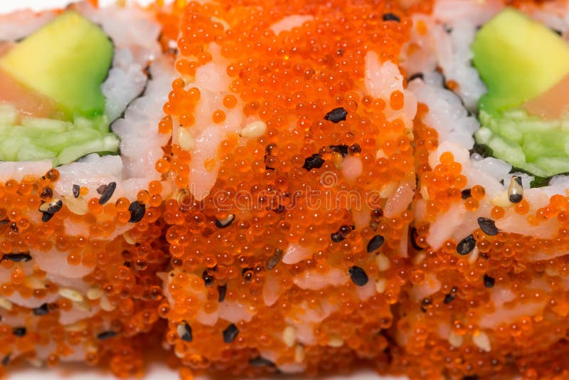 California Sake Sushi Roll. Stock Image - Image of nori, food: 66791807