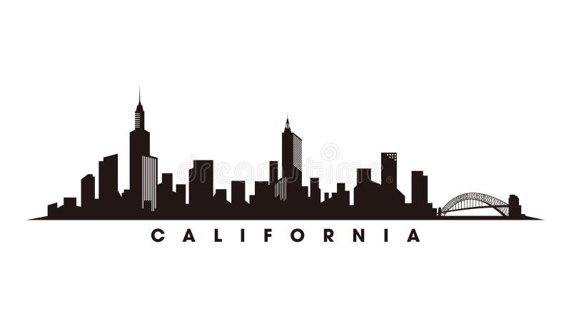 California Skyline Silhouette Vector Stock Vector - Illustration of ...
