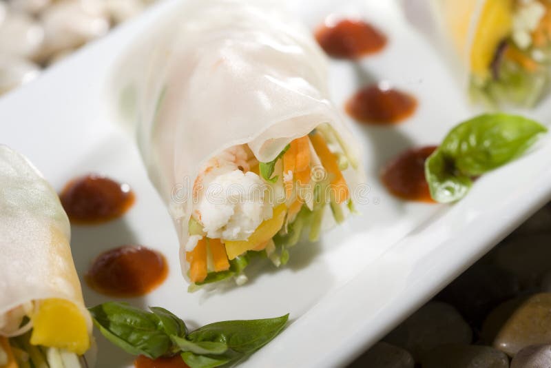 California Spring Rolls stock image. Image of eating - 17046781