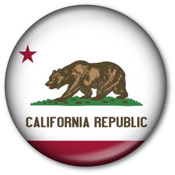 California State Flag Button Stock Illustration - Illustration of ...