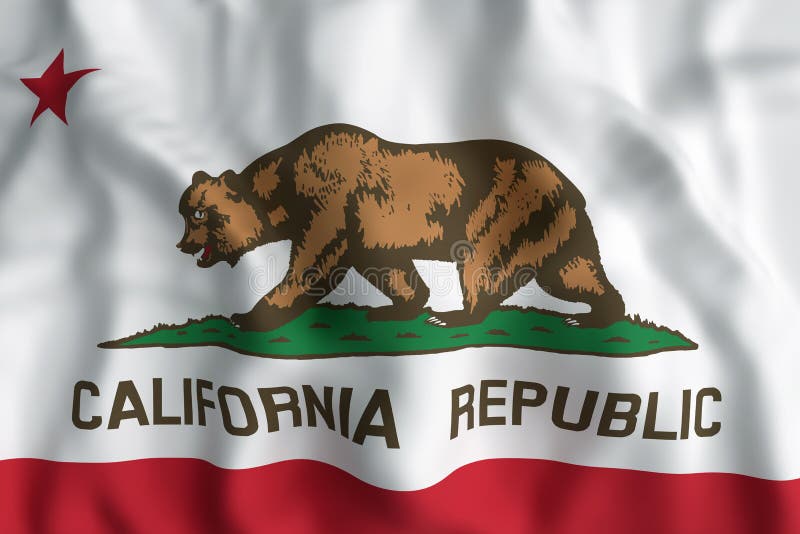 California State flag stock illustration. Illustration of design - 95566886
