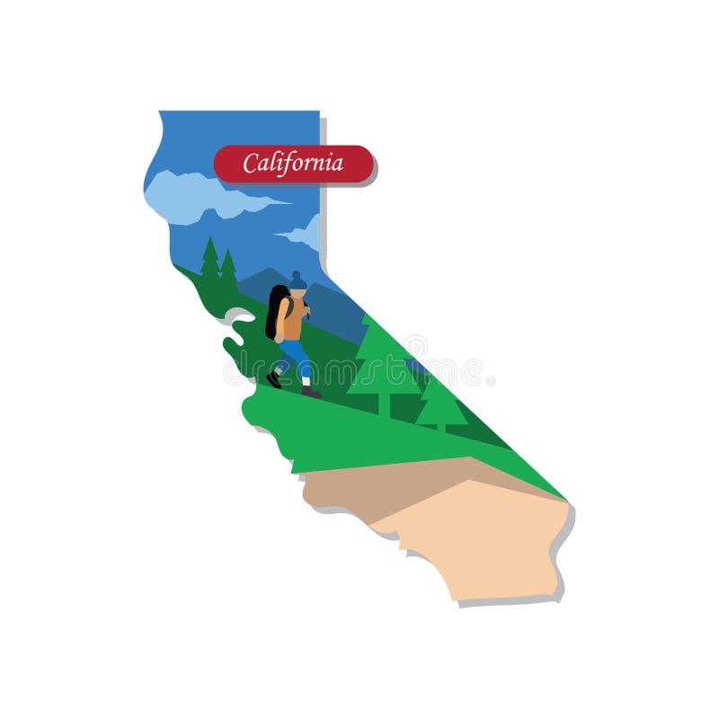 California State Map. Vector Illustration Decorative Design Stock ...
