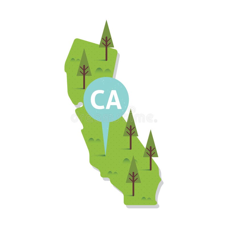 California State Map. Vector Illustration Decorative Design Stock ...