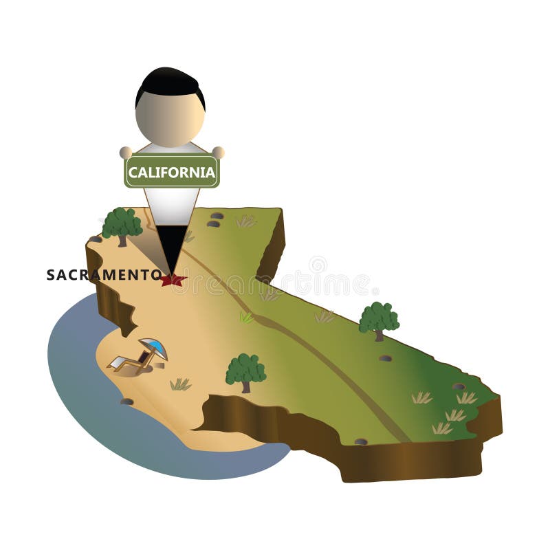 California State Map. Vector Illustration Decorative Design Stock ...