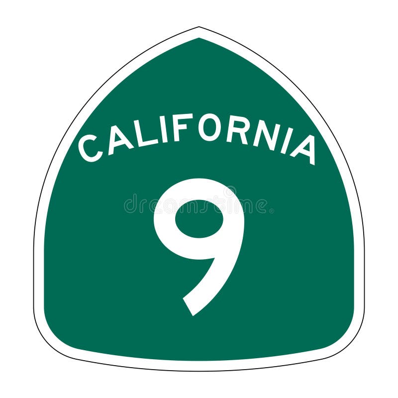 California State Route 9 Sign Stock Illustration - Illustration of ...