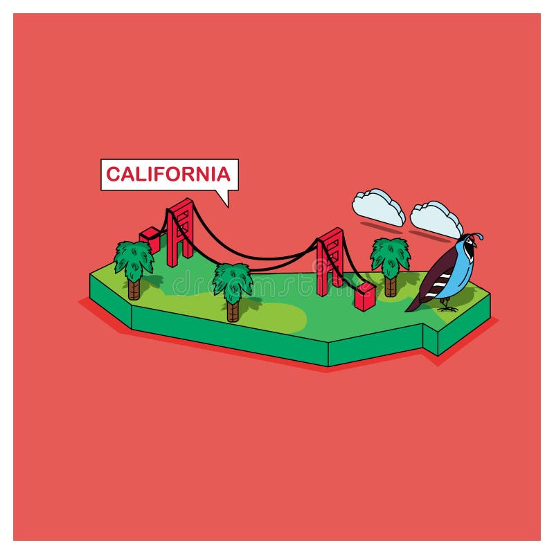 California State. Vector Illustration Decorative Design Stock Vector ...
