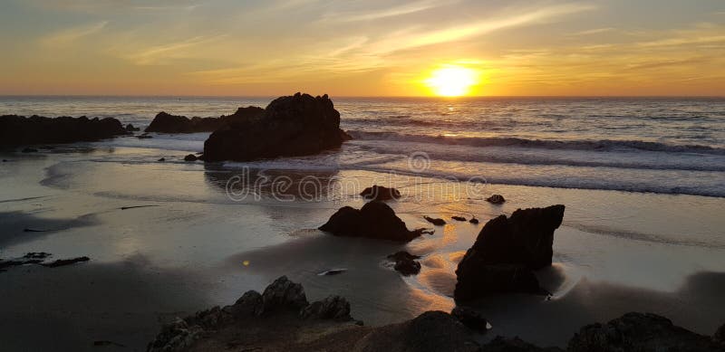 California sunset stock image. Image of california, ocean - 151663411