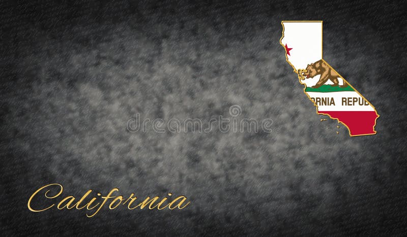 California Symbols, Map of California Stock Photo - Image of landscape ...