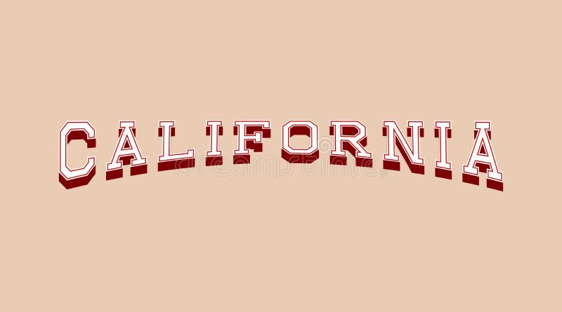 California Text with 3d Isometric Effect Stock Vector - Illustration of ...