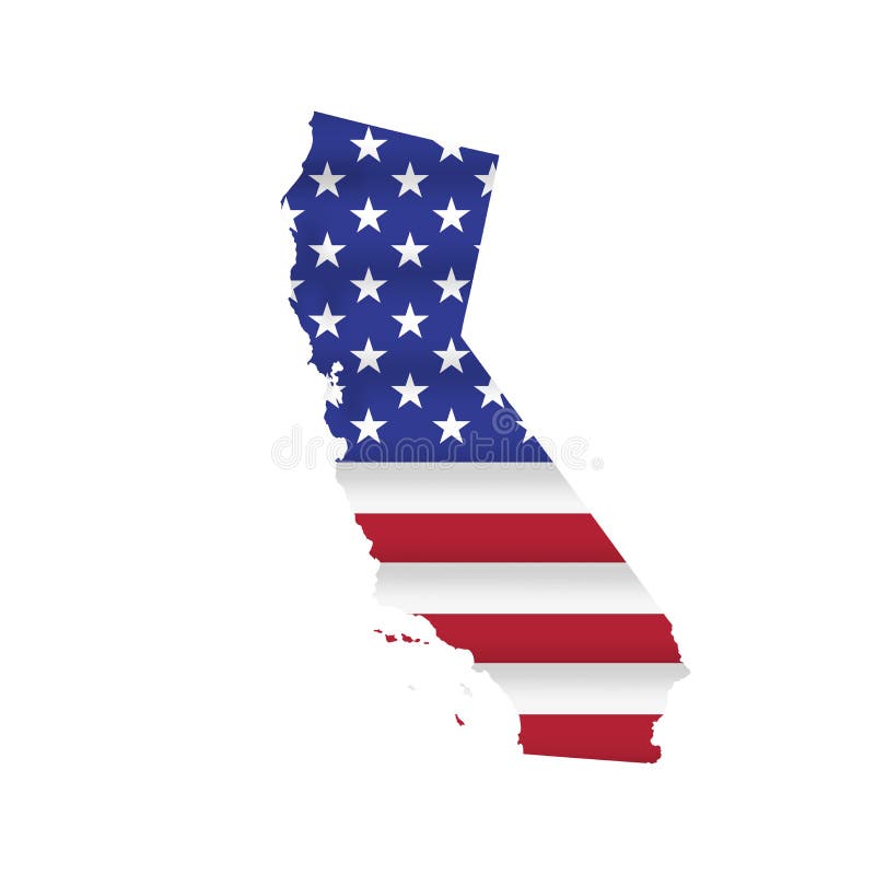 California US State Flag Map Vector Isolated Stock Vector ...