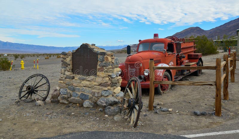 CALIFORNIA, USA - NOVEMBER 28, 2019: Old Red Fire Engine in the ...