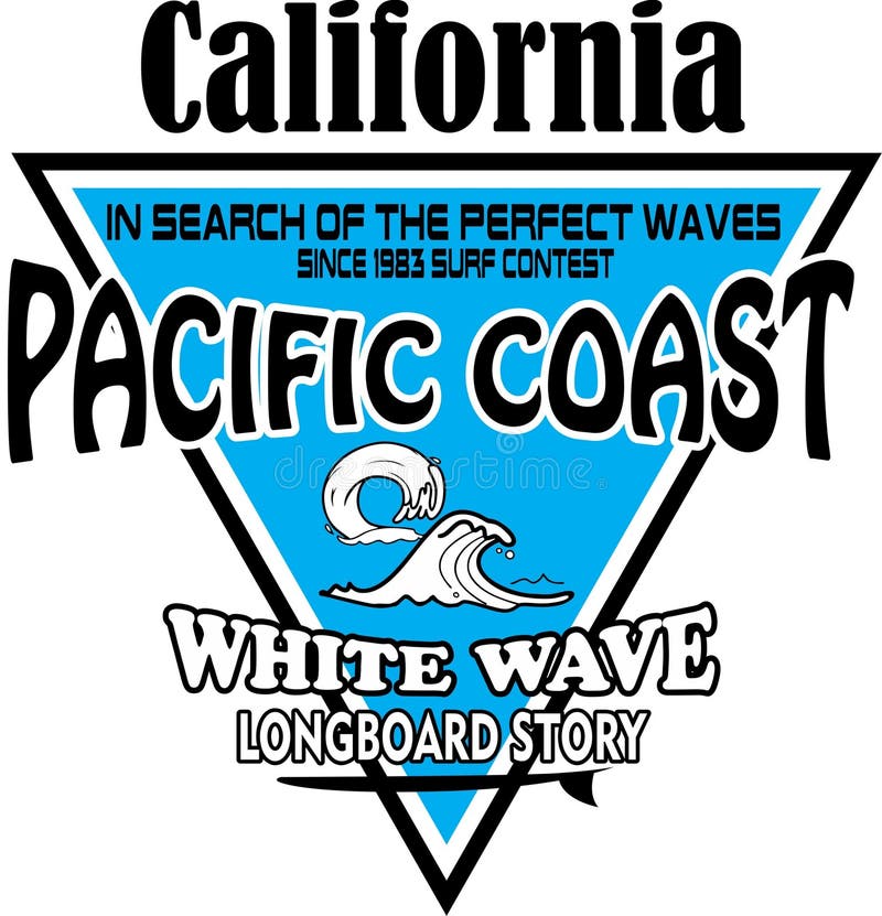 California Wave Print Vector Art Stock Vector - Illustration of vector ...