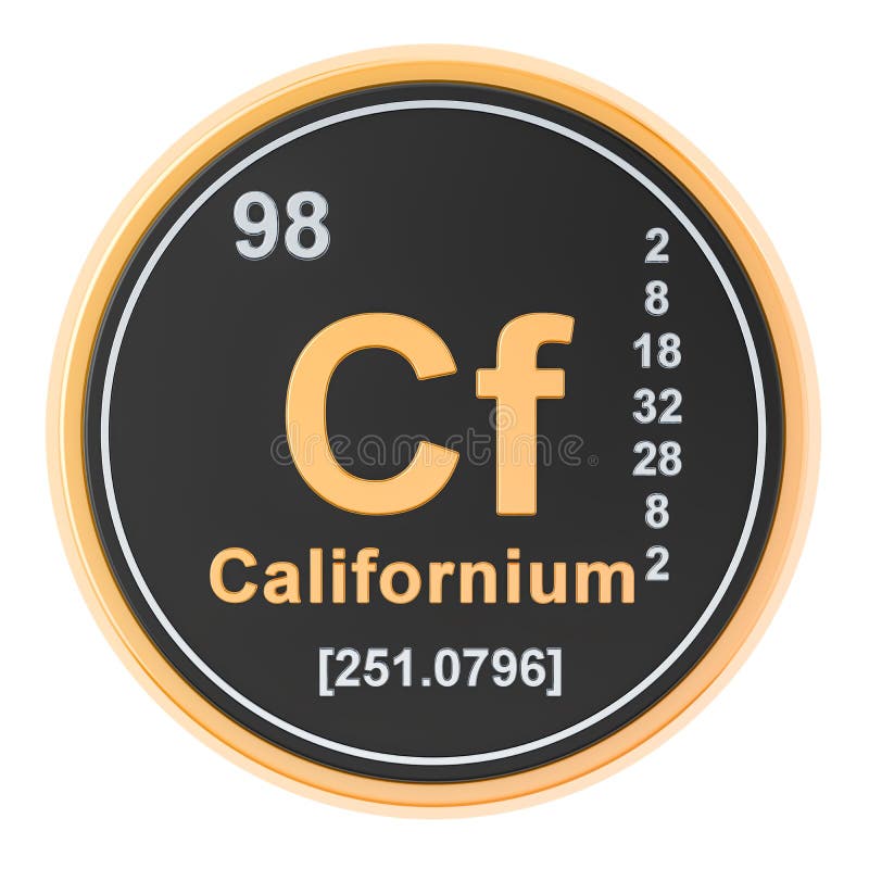 Periodic Table Element Californium Icon. Stock Illustration ...