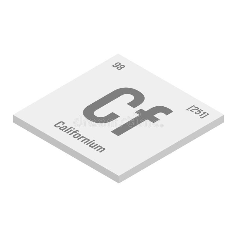 Californium, Cf, Periodic Table Element Stock Illustration ... Californium, Cf, Periodic Table Element Stock Illustration ...
