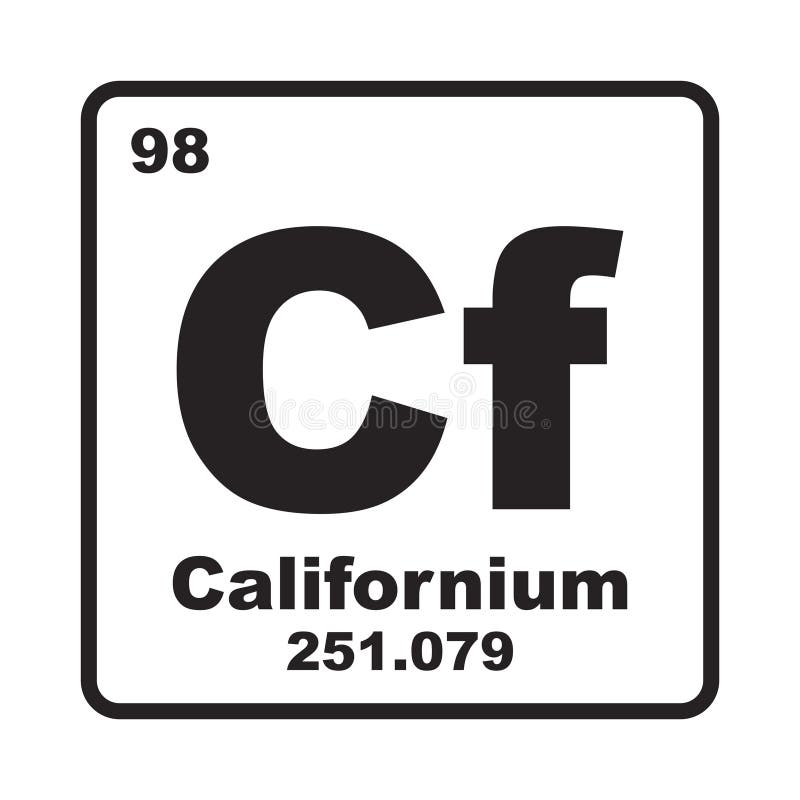 Californium element icon stock vector. Illustration of number - 284519360