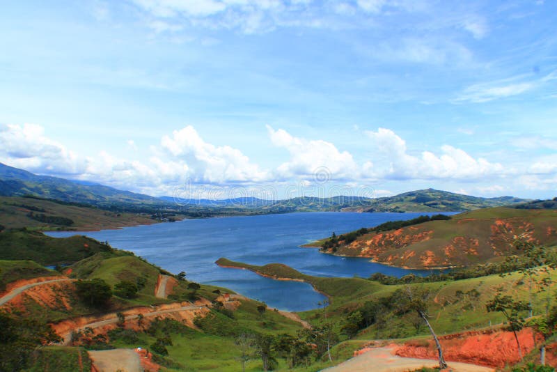 Calima Lake stock image. Image of calima, landscapes - 52216067