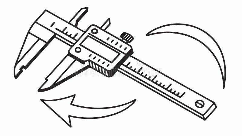 Caliper with Arrows Illustration Measurement Adjustment, Vector Design ...
