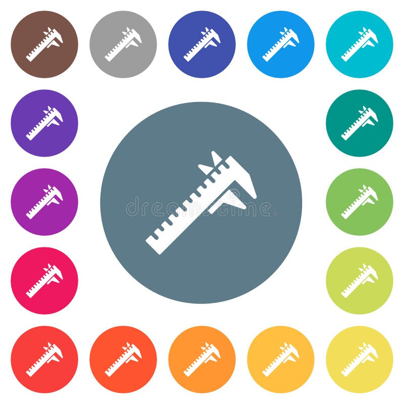 Caliper in a Flat Style. Mesurement. Building and Construction. Vector ...