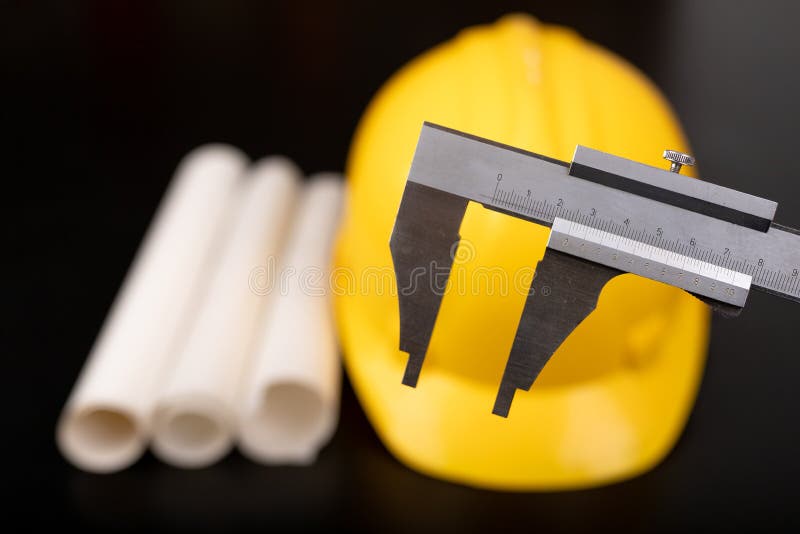 Caliper Helmet and Documents. Accessories for an Engineer on a ...