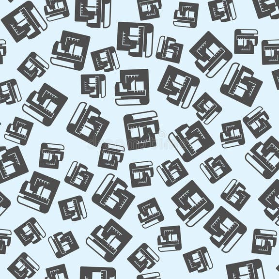 Caliper and House Design Plan Solid Seamless Pattern, Architect Studio Theme. Vector Graphics ...