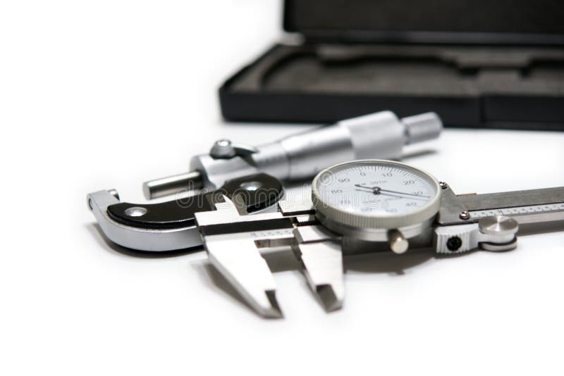 Caliper and Micrometer stock photo. Image of finish, instrument - 8347370