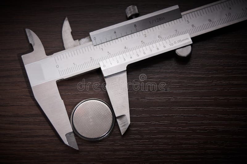Caliper on the table stock photo. Image of builder, hole - 92209250
