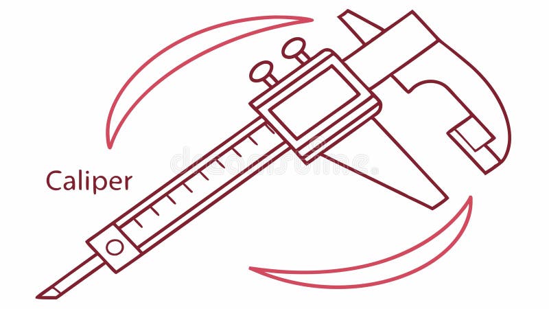 Caliper with Text Illustration Measuring Tool Technical, Vector Design ...
