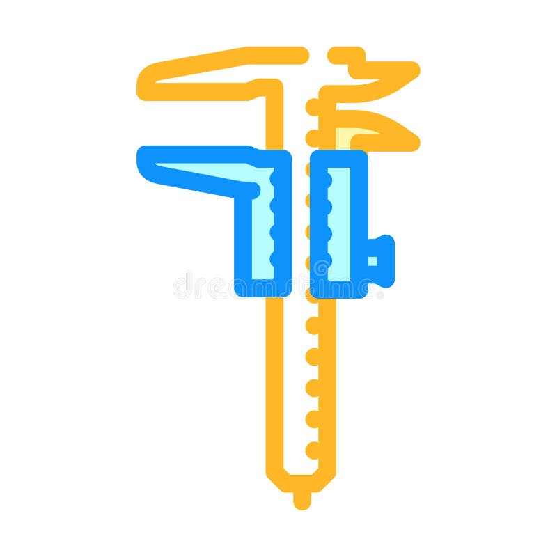 Caliper Tool Work Color Icon Vector Illustration Stock Vector ...