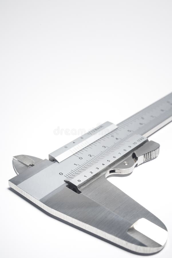 Caliper on white stock image. Image of stainless, ruler - 89898961