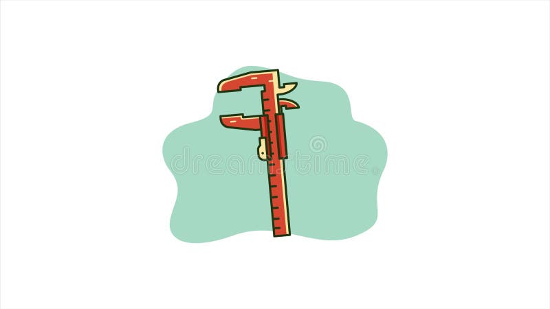 The Caliper Woodworker Animation Video in 4k Stock Footage - Video of ...