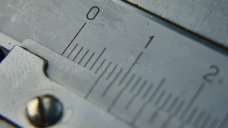 Calipers on Black Background. the Movement of Caliper. Closeup Stock ...