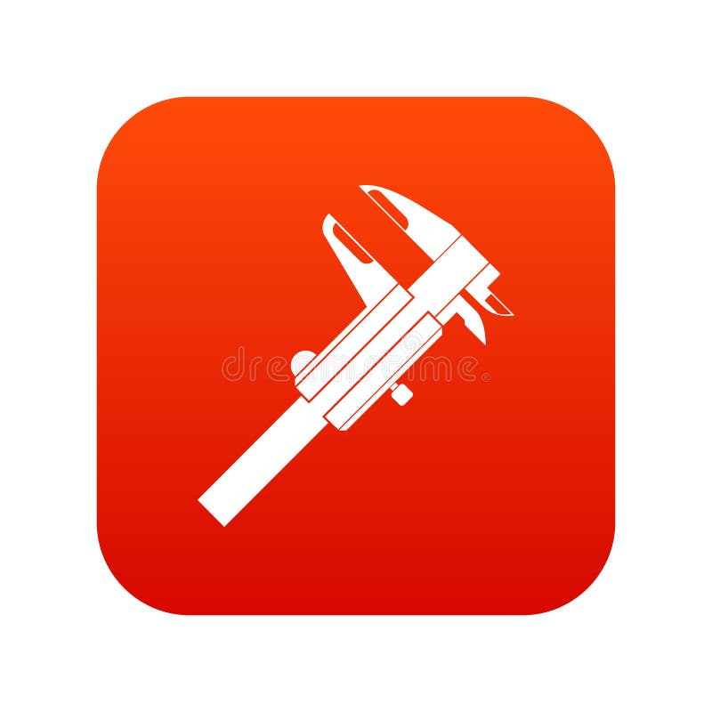 Calipers icon digital red stock vector. Illustration of calliper - 99035010