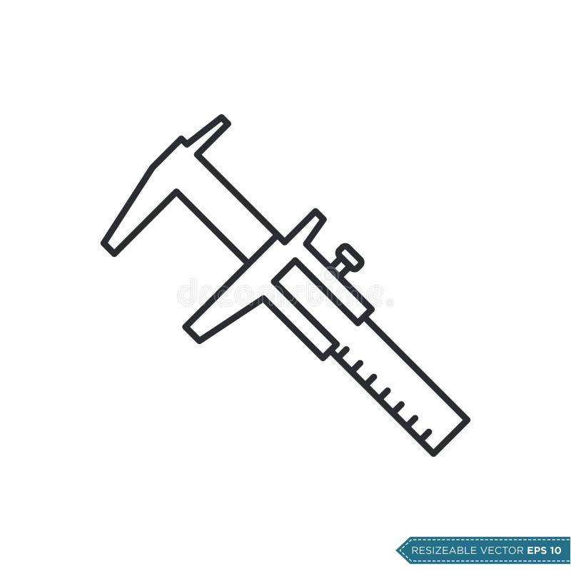 Calipers Measure Icon Vector Template Illustration Design Stock Vector ...