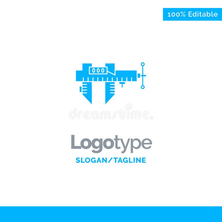 Calipers, Measure, Micrometer, Repair, Scale Blue Solid Logo Template ...